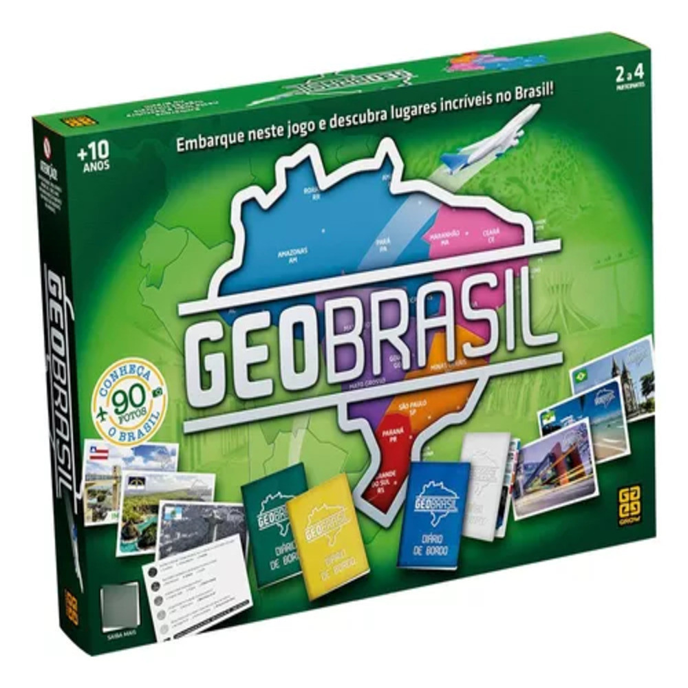 Jogo Geobrasil Tabuleiro Geografia Educativo Cartas Grow Shopee Brasil