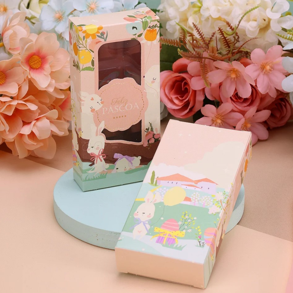 Caixa Para Barra de Chocolate 150g Com Visor Delicadeza Pct. C/ 10 Unid ...