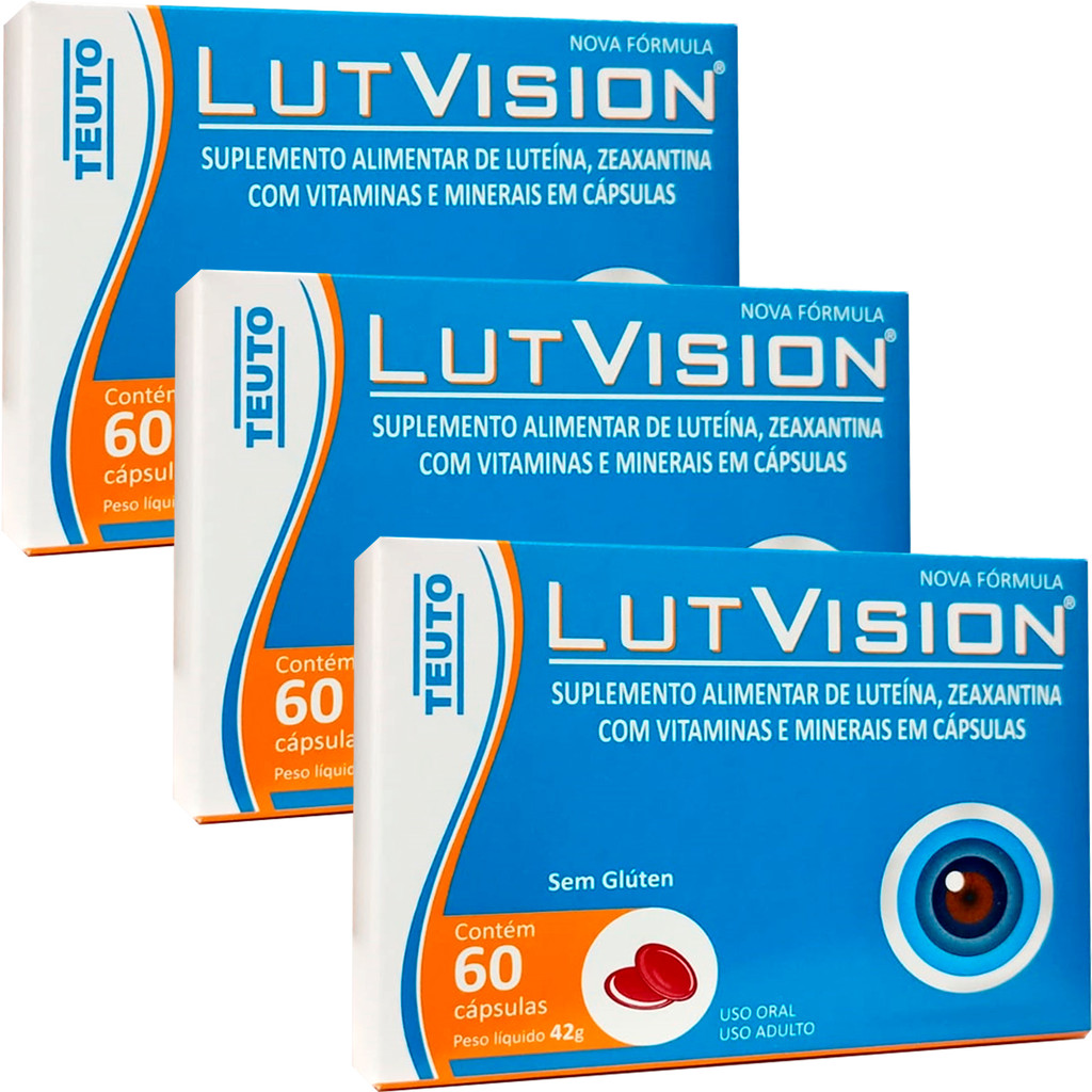 Lut vision c/60 vitamina para os olhos visão zeaxantina luteína vitamina E | Shopee Brasil