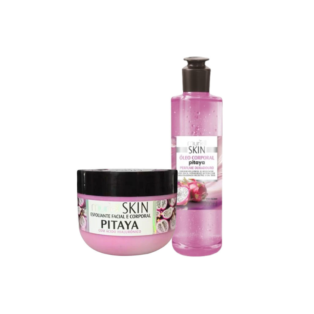 Muriel Skin Pitaya Óleo Corporal + Esfoliante Corporal | Shopee Brasil