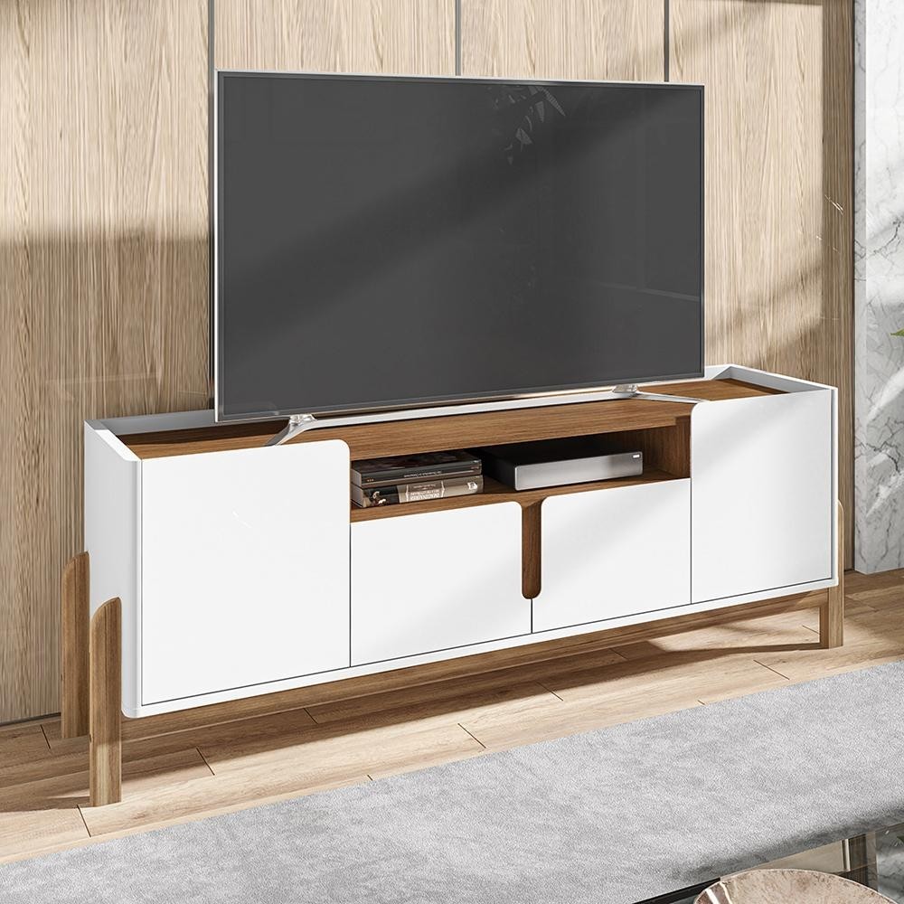 Rack Para TV até 60 Polegadas 170cm Lizz Casa D Branco/Cedro | Shopee ...