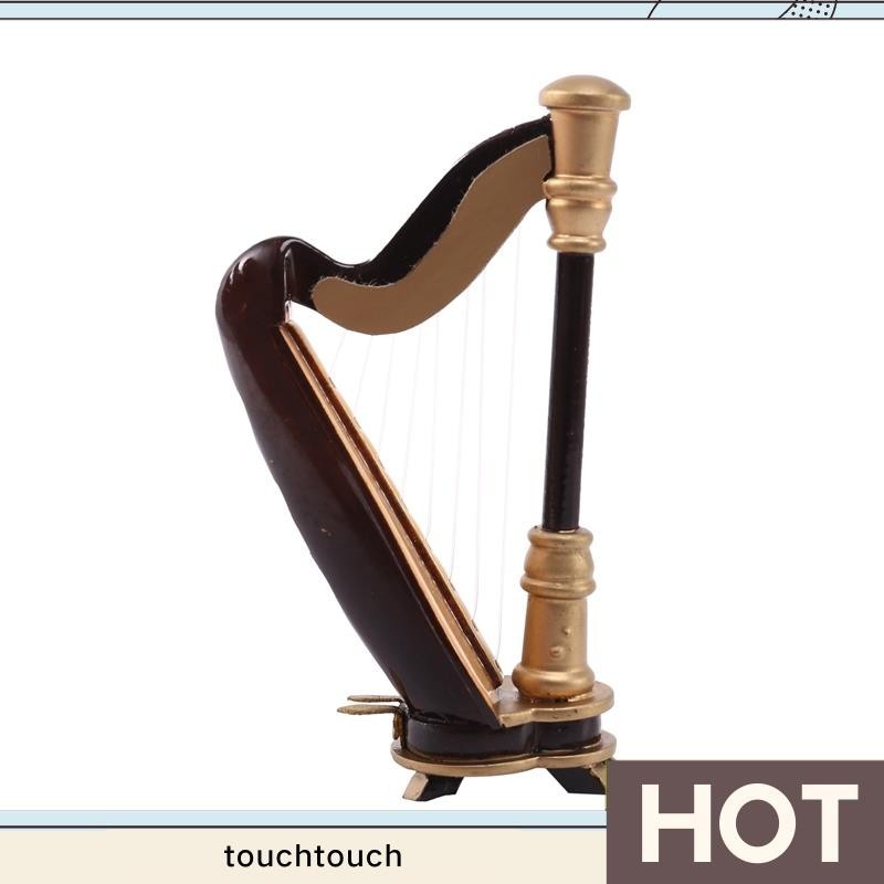 Réplica Mini Harpa De Madeira E Caixa De Presente Instrumento Modelo ...