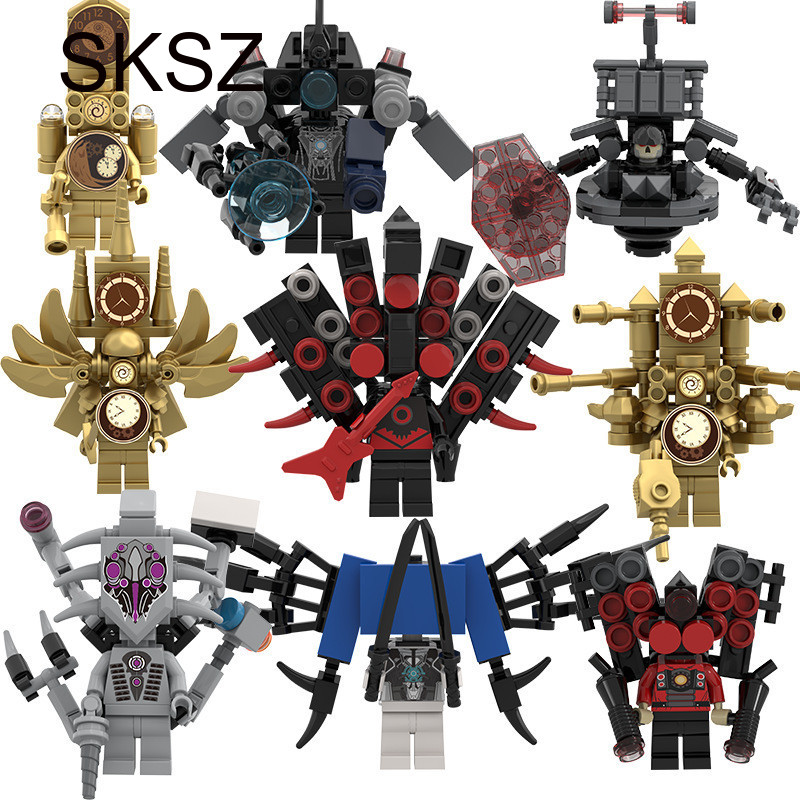 Lego Titan Audio Man/Monitor Minifigures Skibidi Toilet/Golden Speaker ...
