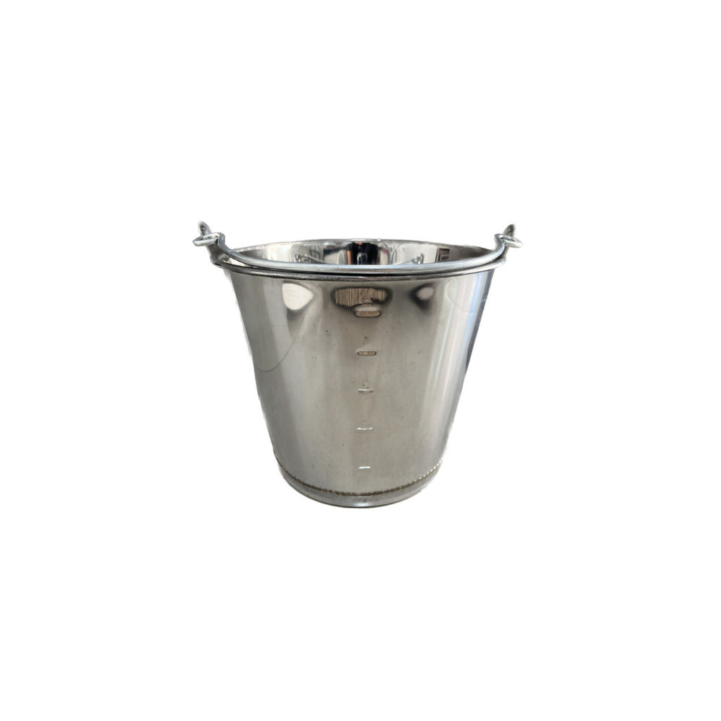 Balde em Aço Inox Graduado Com Alça e Sem Bico Cap 5Lts | Shopee Brasil