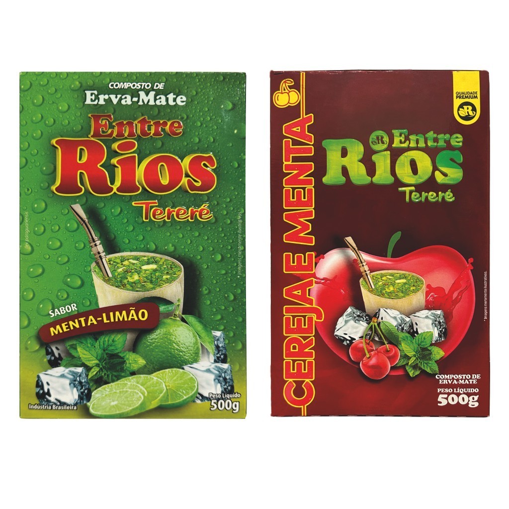 Erva Mate Tereré Entre Rios 500g Sem Açúcar Escolha o Sabor | Shopee Brasil