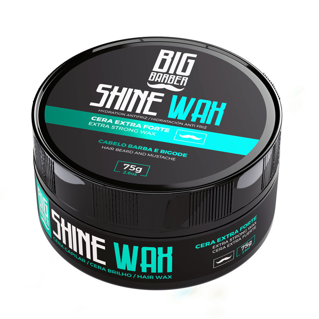 Pasta Capilar Shine Wax Big Barber 75g Efeito Brilho Caixa Com 12 ...
