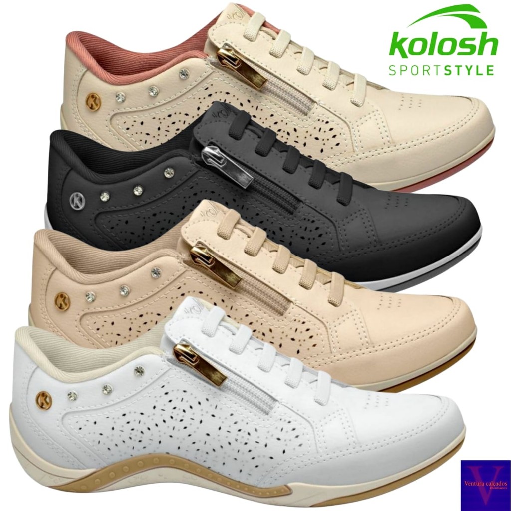 TÊNIS FEMININO KOLOSH PALMILHA COM GEL CALCE FÁCIL ORIGINAL | Shopee Brasil