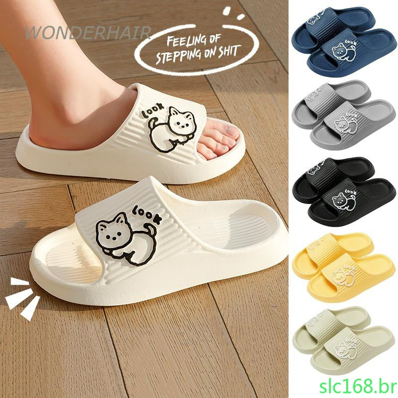 Chinelos De Banho Macios Para Gatos Mulheres , Praia Interna E Externa ...