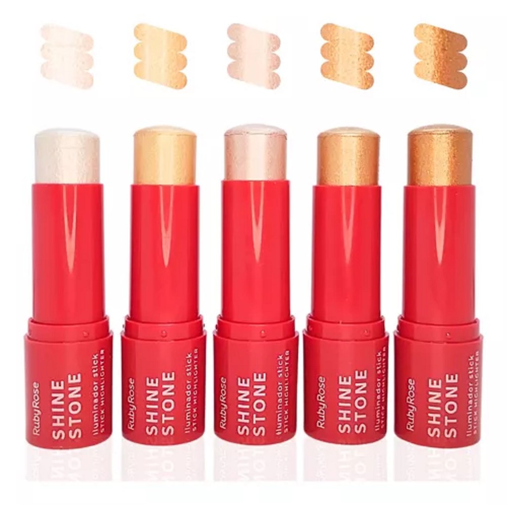 Iluminador Stick Ruby Rose Shine Stone Linha Rosa | Shopee Brasil