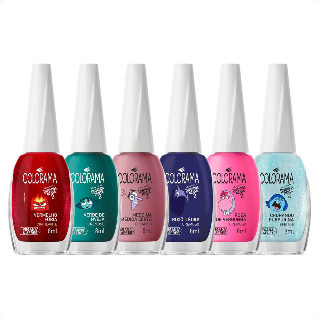 Kit Esmalte Colorama Coleção Divertidamente 6 cores | Shopee Brasil