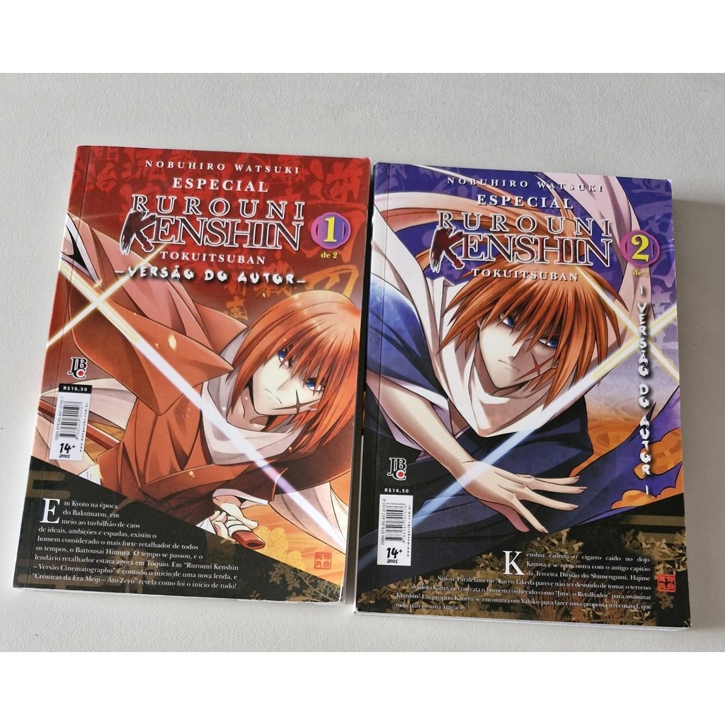 LIVRO, HQ, KIT(2), NOBUHIRO WATSUKI ESPECIAL, RUROUNI KENSHIN ...