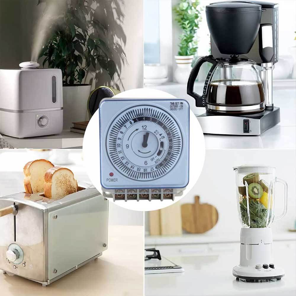 24 hour cycle mechanical timing switch socket Industrial mechanical switch controller | Shopee ...