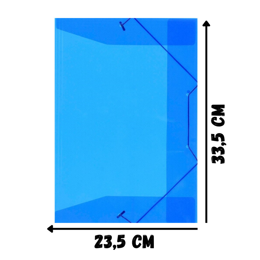 Kit com 10 Pastas com Elástico e Aba Grande A4/Ofício 335x235mm ...