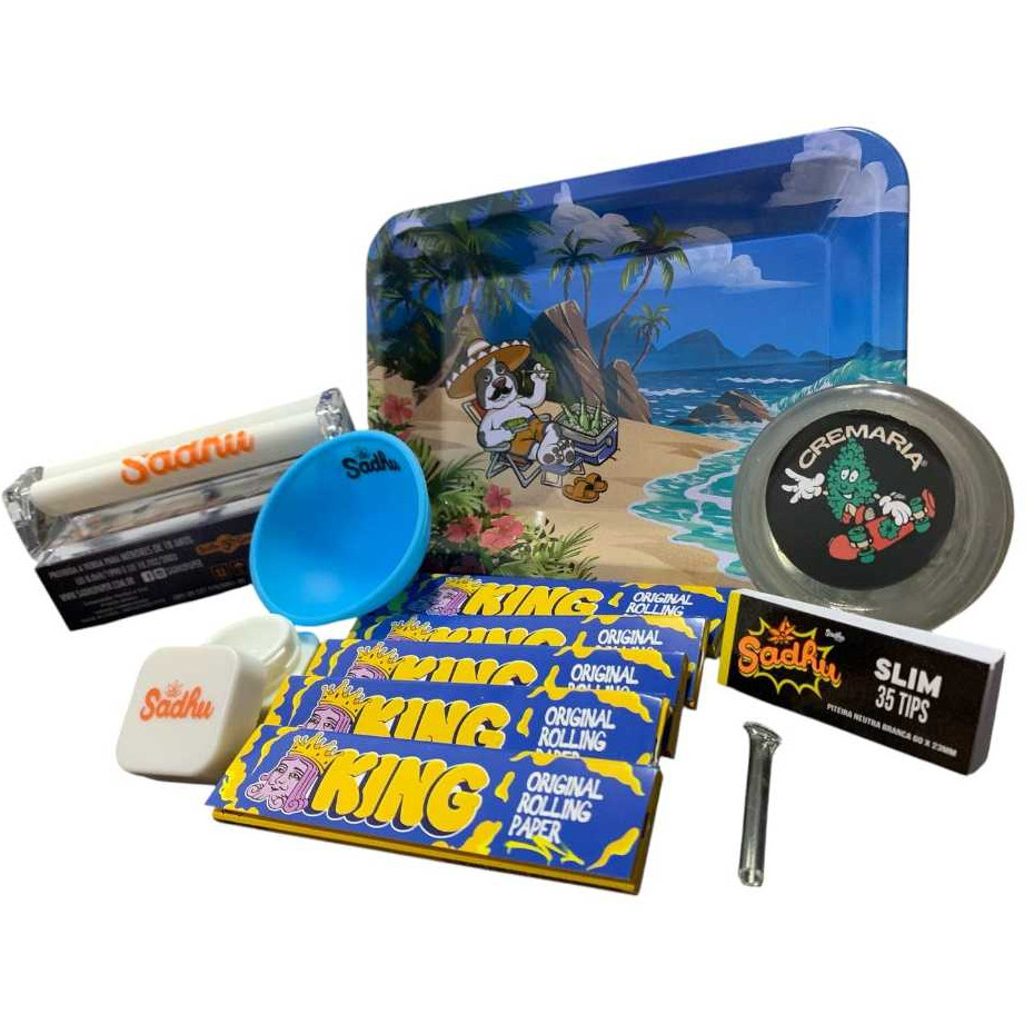 BANDEJA AZUL Kit personalizado Praia Bandeja de metal Azul Com 12 itens ...