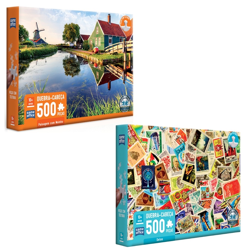Quebra Cabeça 500 Peças C/textura Game Office Toyster | Shopee Brasil