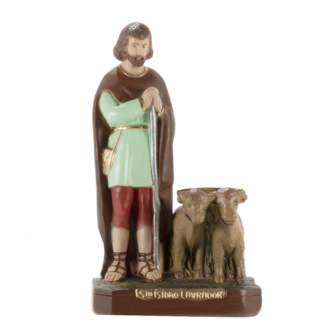 Imagem Santo Isidro Lavrador 20cm Gesso Escultura Católica | Shopee Brasil