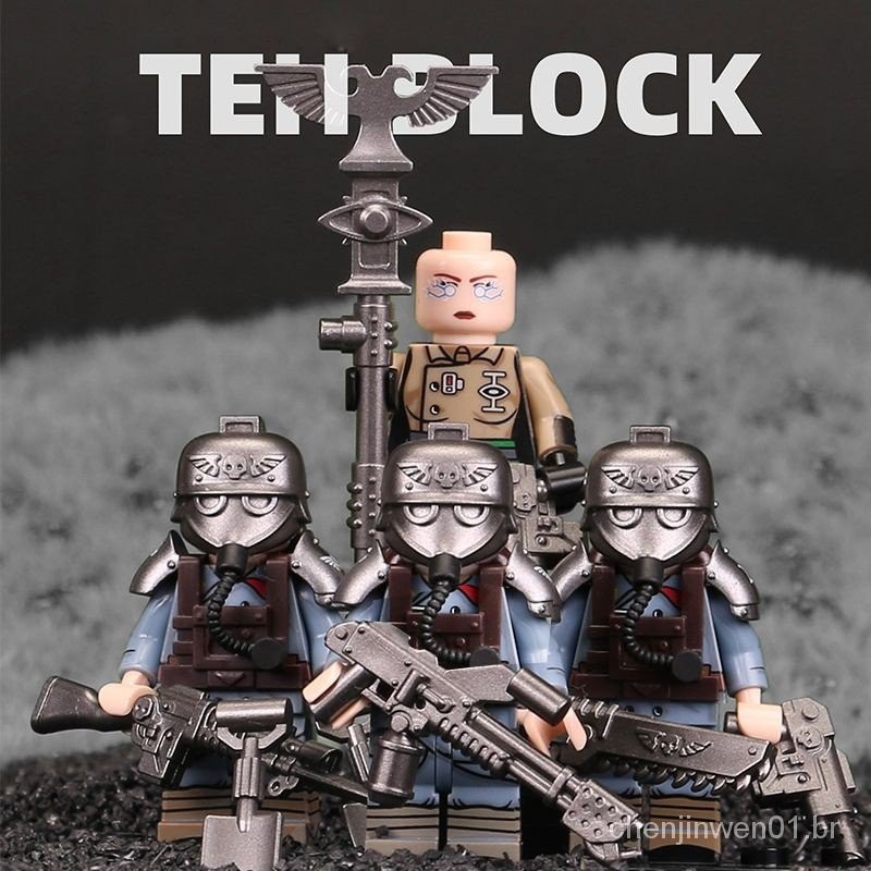 Compatível com LEGO Warhammer 40K Krieger Death Corps Imperial Defense ...