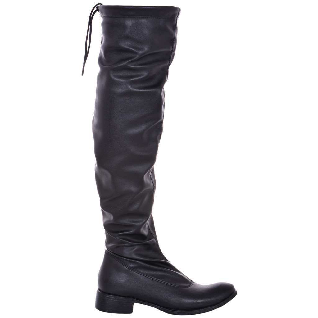 Bota Feminina Over The Knee Sintético Cano Longo Salto Baixo ...