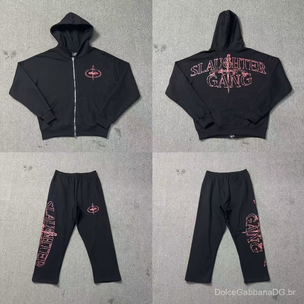 Corteiz Ilha do Diabo Impressão Retro Moda High Street Cardigan Solto ...