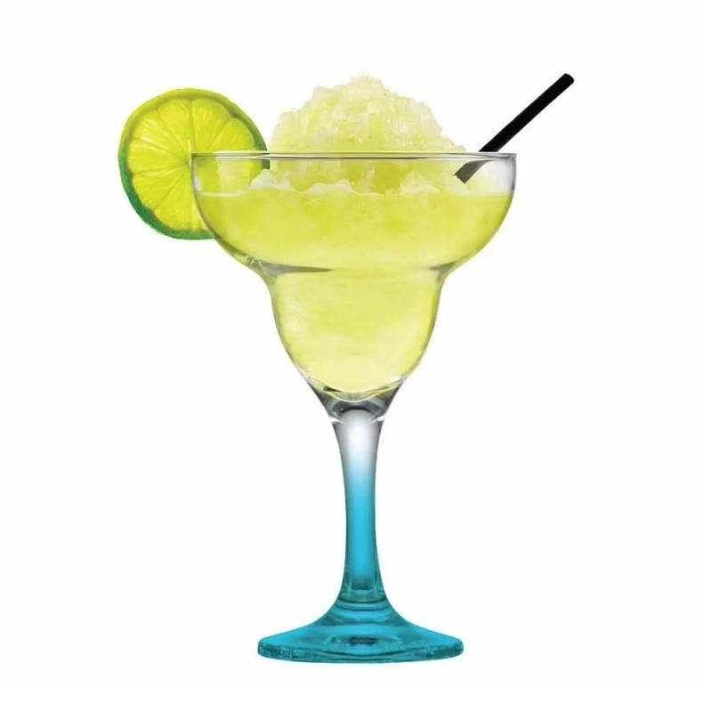 Taca de Vidro Marguerita Haste Azul 300ml Ruvolo | Shopee Brasil