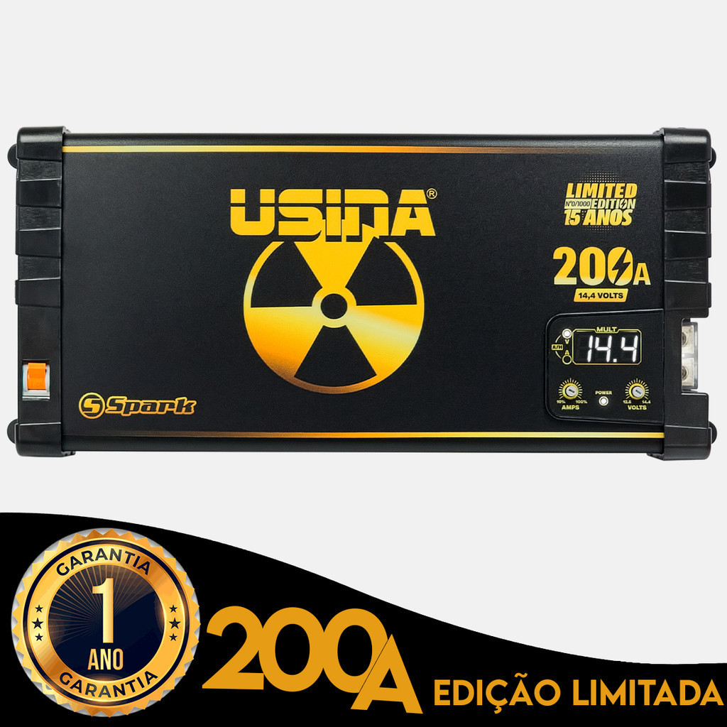 Fonte Usina 200 Amperes 200A Carregador Bivolt Automático Limited ...