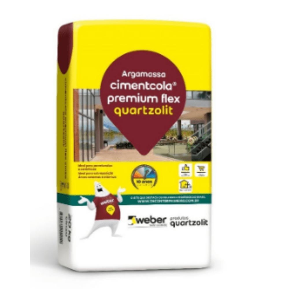 Argamassa Cimentcola Premium Flex Cinza 20Kg - Quartzolit | Shopee Brasil