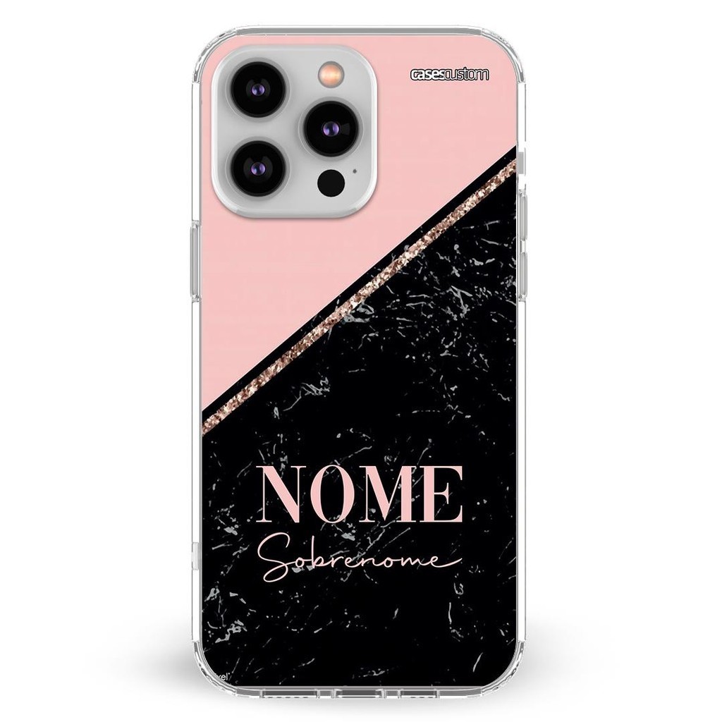 Capa Cases Capinha De Celular Mármore Duo Rose Personalizada Com Seu ...