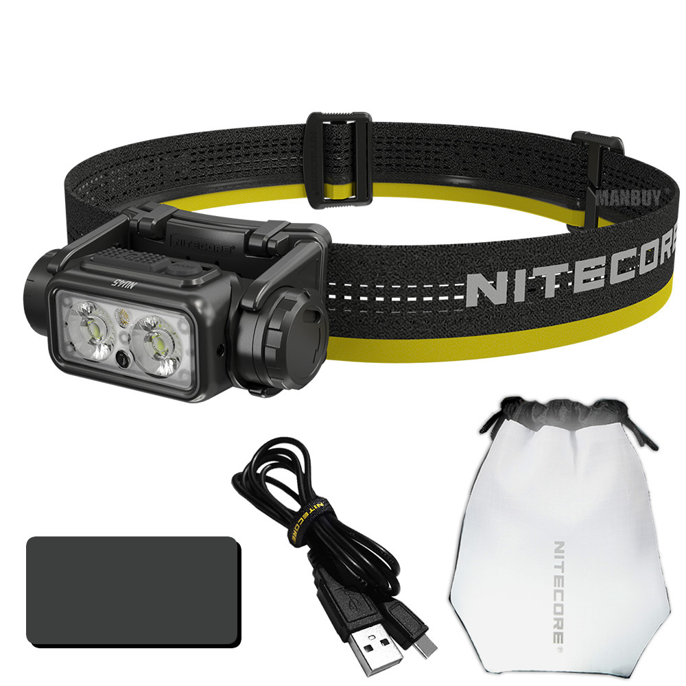 Nitecore NU45 1700 Lumens UHE LED USB-C Farol Recarregável Externo ...