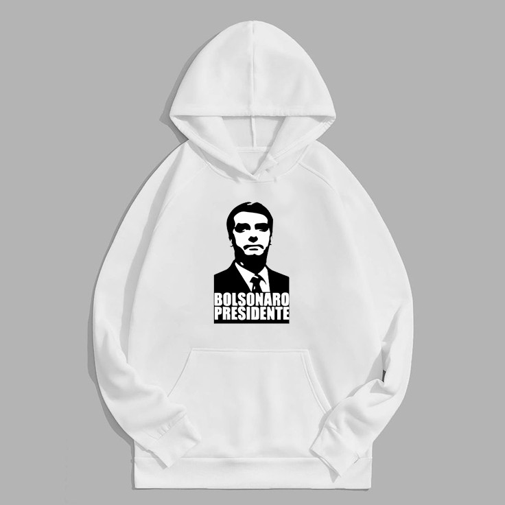 Moletom Jaqueta Blusa De Frio Casaco Bolsonaro Presidente Algodao ...