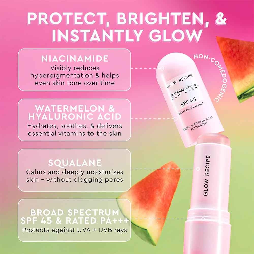 Glow Recipe Watermelon Niacinamide Sunscreen Stick SPF45 16.5g | Shopee ...