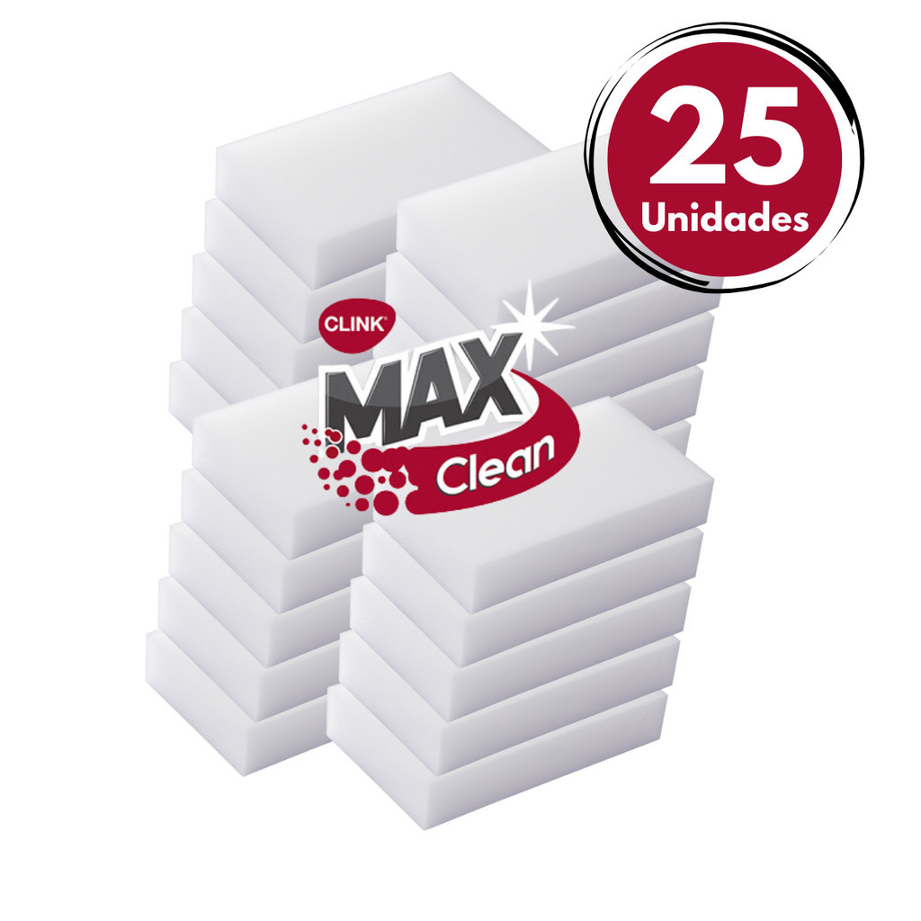 Kit Esponja Bucha Mágica Branca Grande Max Clean Clink | Shopee Brasil
