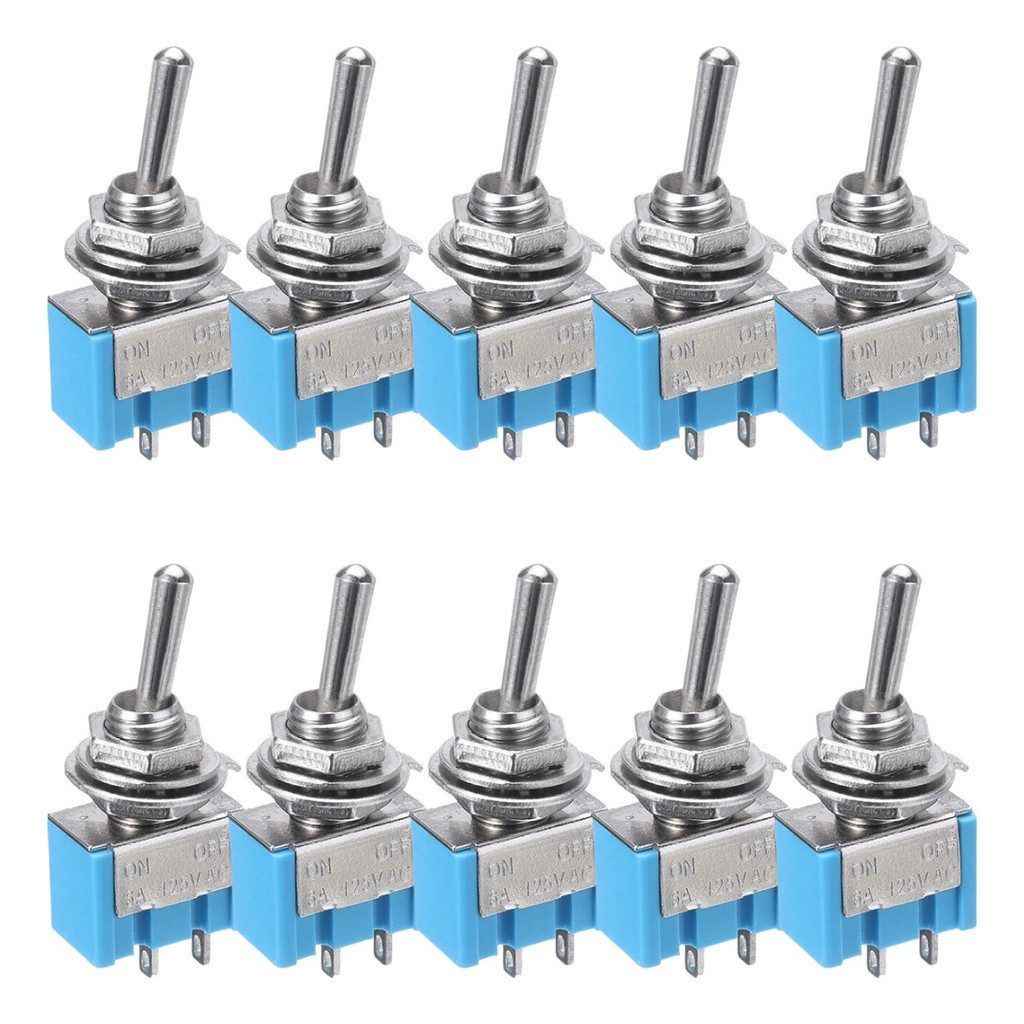 Kit 10 Chave Alavanca Mts101 6a 125vac 2 Terminais Interruptor Liga ...