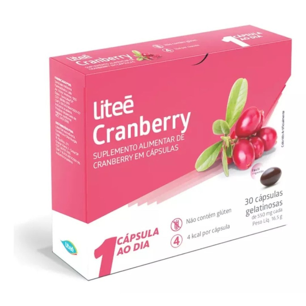 Cranberry 30 Capsulas Softgel Litee Cranberry | Shopee Brasil