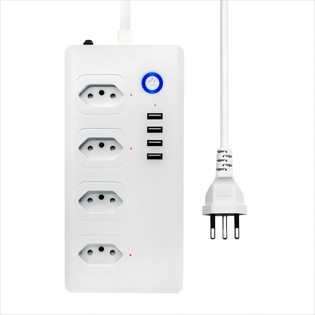Plugue Inteligente Tira De Energia Tuya Wifi Temporizador Controle 4 ...