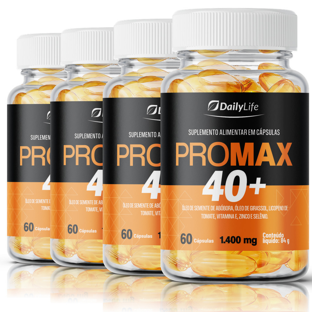 Kit 4x Pro Max Suplemento Testo 40+ Senior 60 softgels | Shopee Brasil