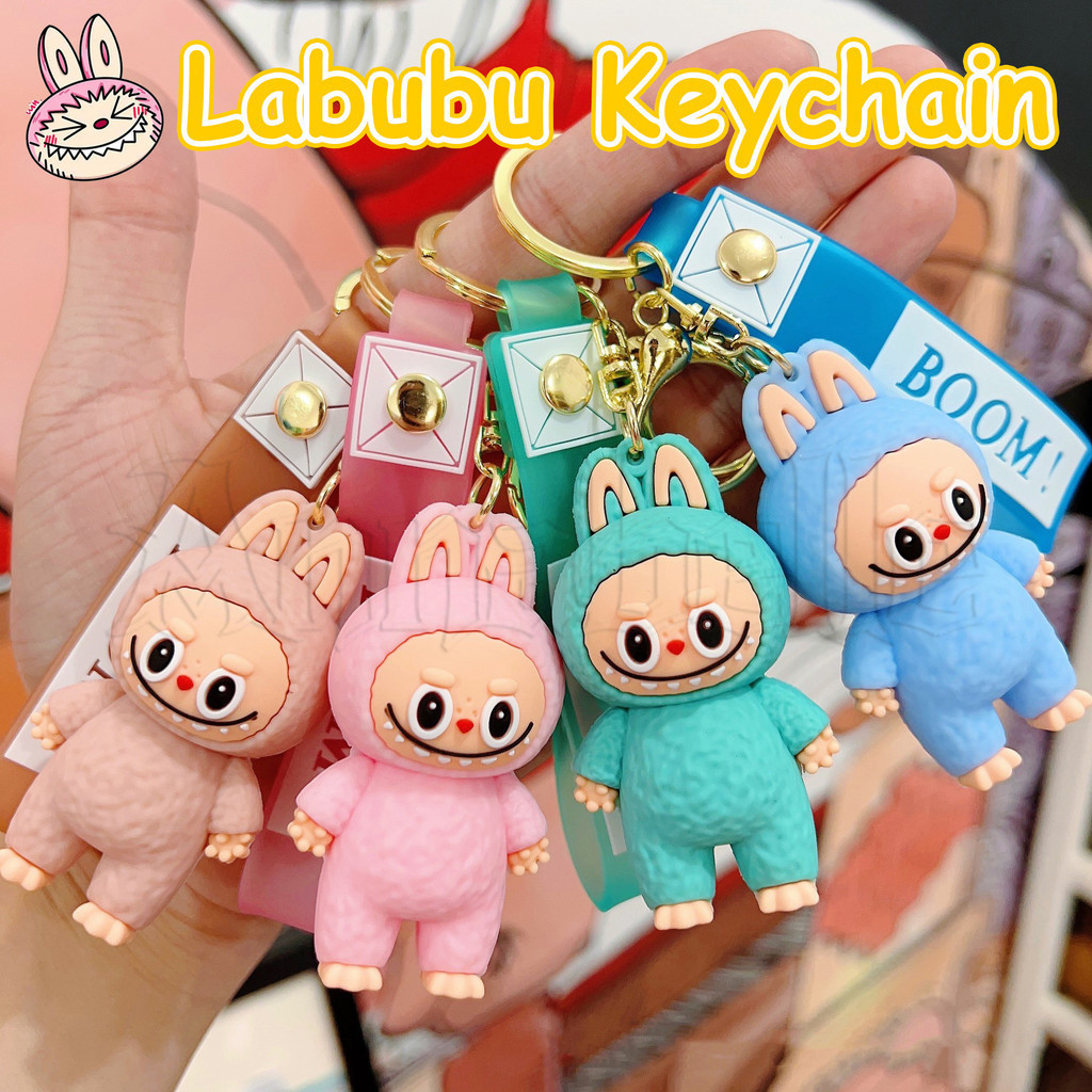 Porta-Chaves Labubu Pendant Doll-Monsters Bunny Pendurado Ornamento ...