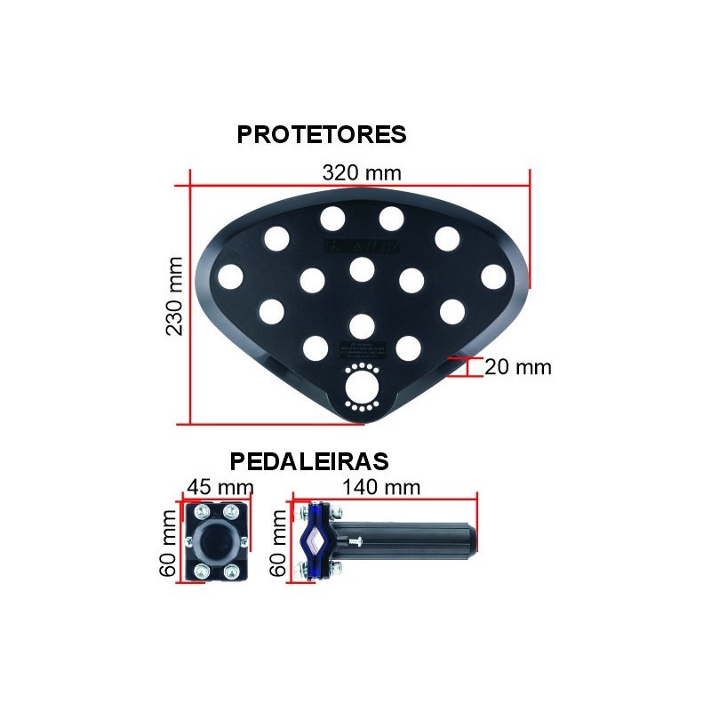 Pedaleira Apoio Bike Trolhinho Proteção Para Os Pés Kalf | Shopee Brasil