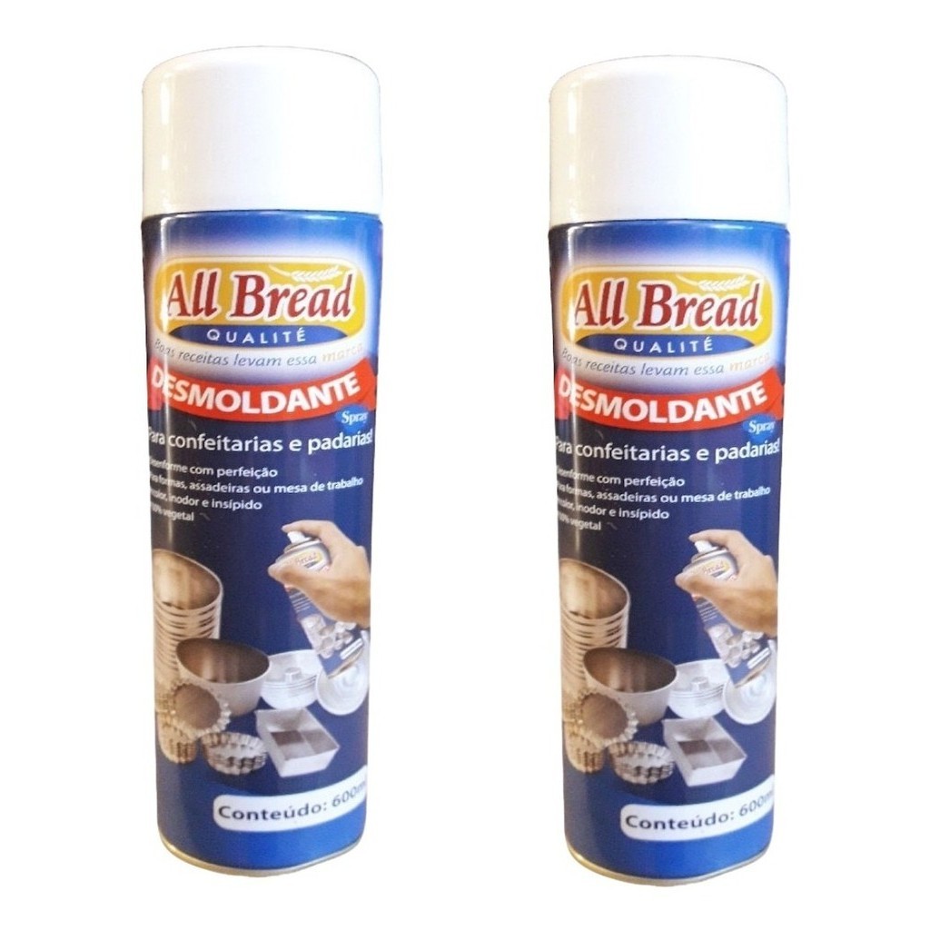 Kit 2 Un Desmoldante Spray Culinario Bolos All Bread 600 Ml | Shopee Brasil