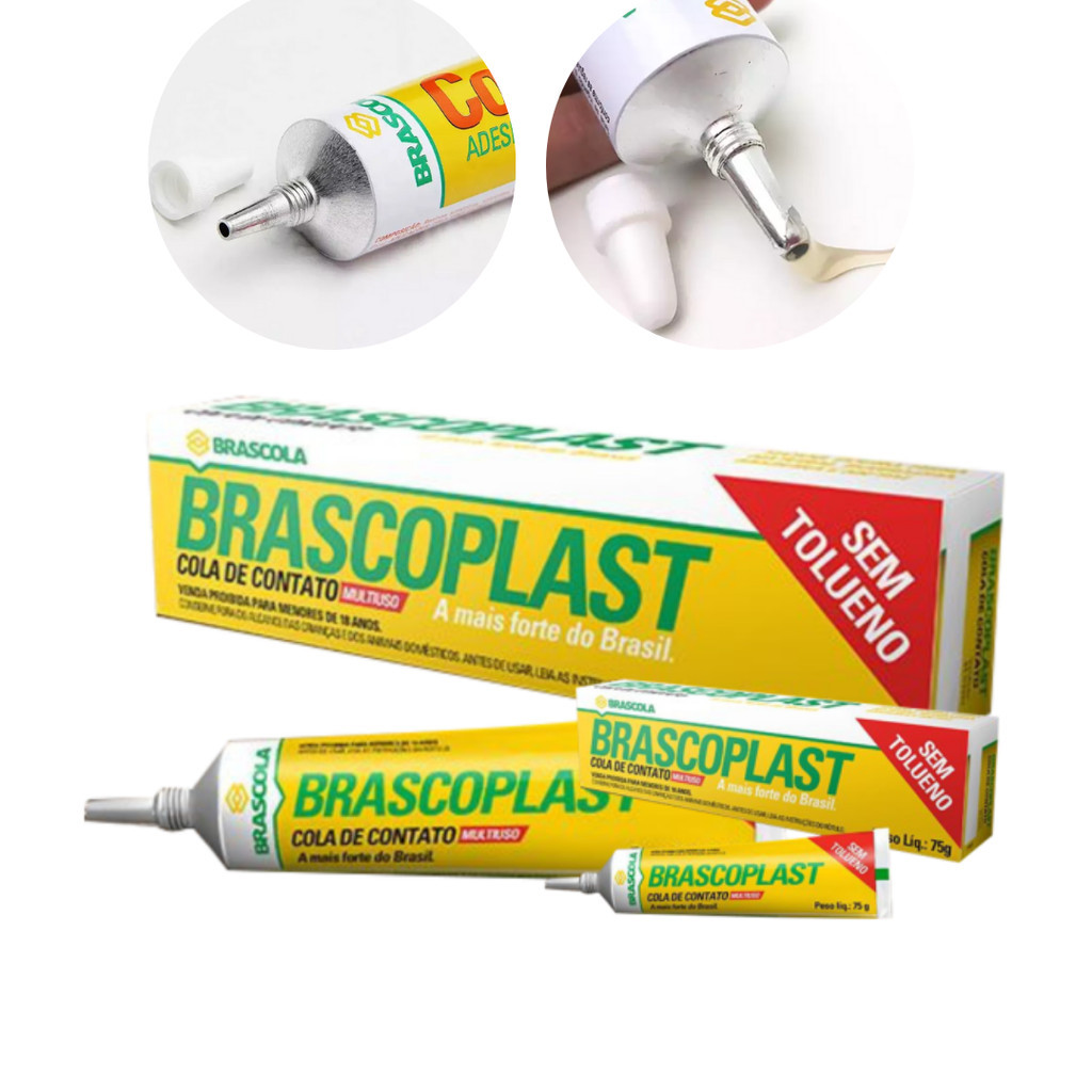 Cola Brascoplast 75g Cola de contato Sapateiro Artesanato Lonita ...