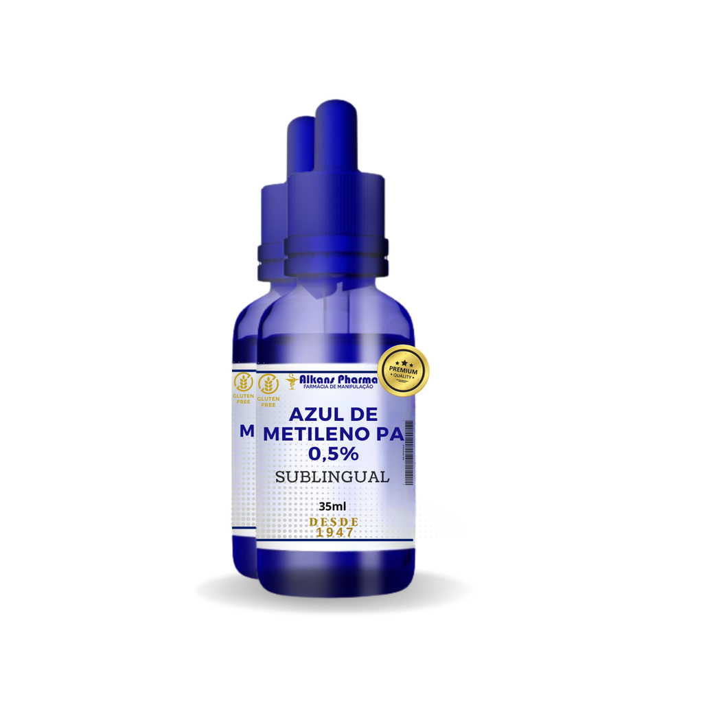 Azul Metileno 0,5% 2 Vidros 35ML 100% Puro Validade Longa | Shopee Brasil