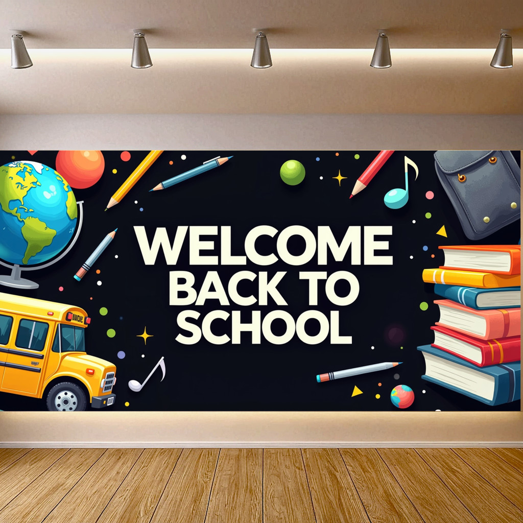 Bem-Vindo De Volta Às Aulas Banner Pano De Fundo Para Decoração De Sala ...