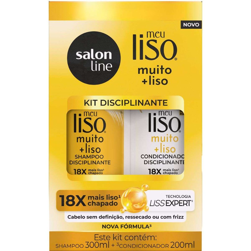 Kit Shampoo + Cond Salon Line Meu Liso Muito Mais Liso | Shopee Brasil