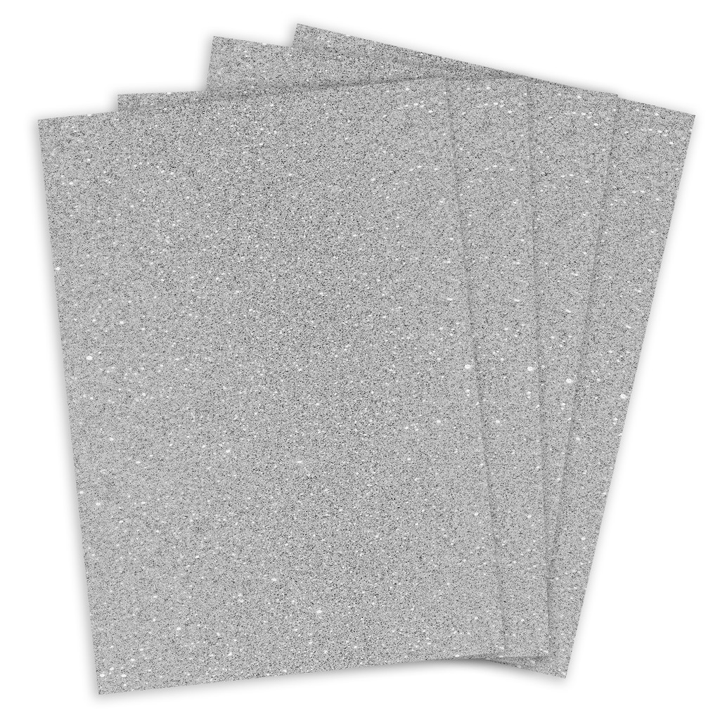Papel Glitter Metáliico Prata A4 250g 10 Folhas Off Paper | Shopee Brasil