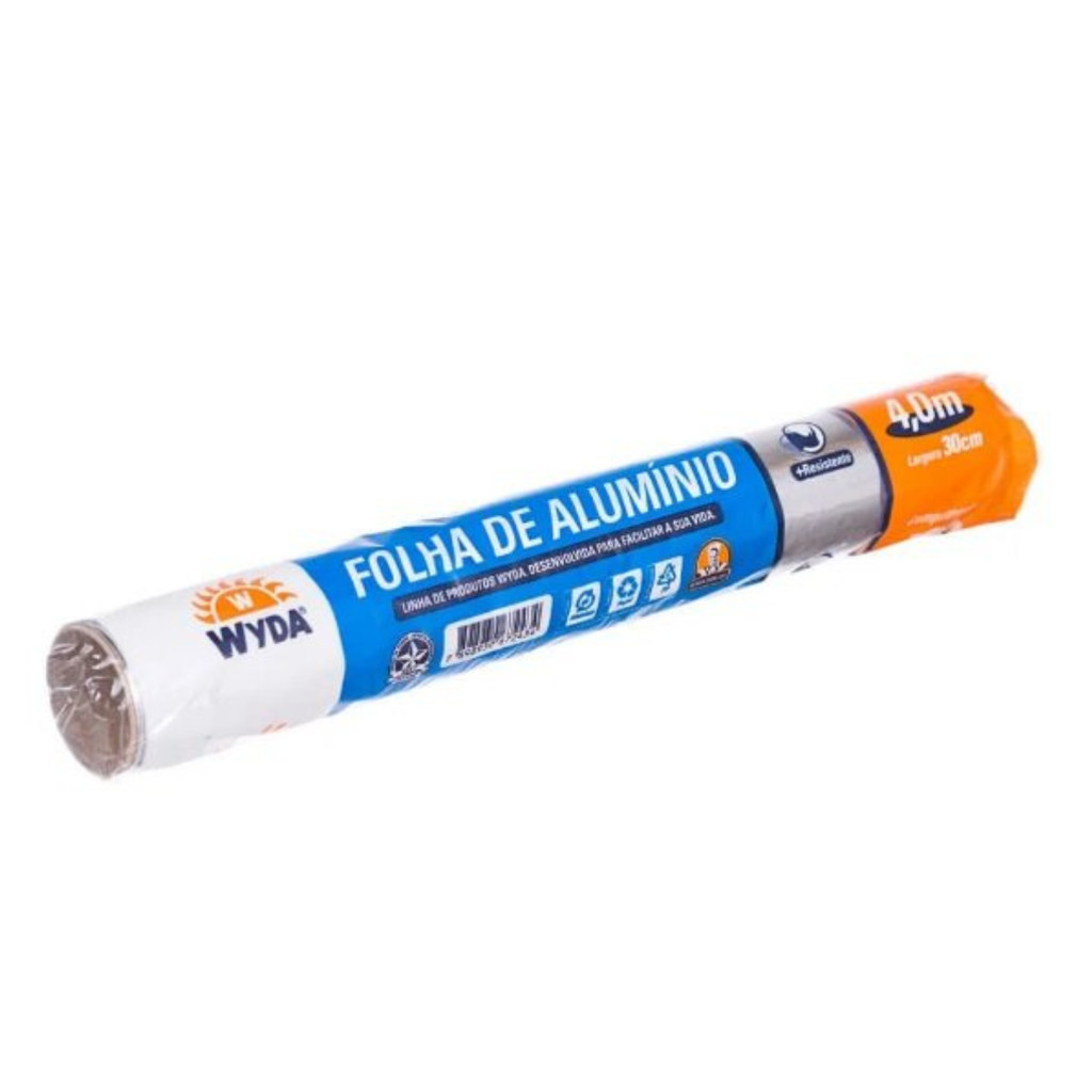 Rolo Papel Alumínio 30cm X 4 Metros Wyda | Shopee Brasil