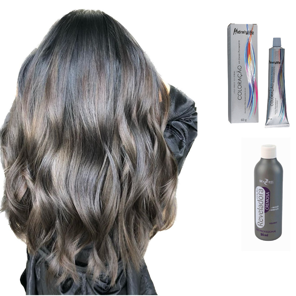Tinta de Cabelo 7.1 Loiro Médio Acinzentado + Ox20 Mairibel | Shopee Brasil