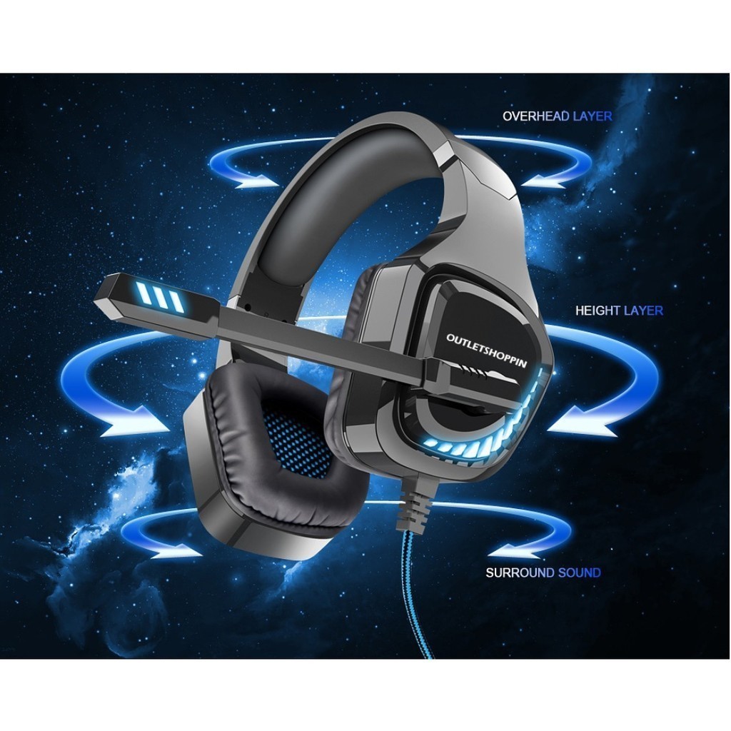 Headset Fone Gamer de ouvido com microfone Para PC Computador Celular, Headphone | Shopee Brasil