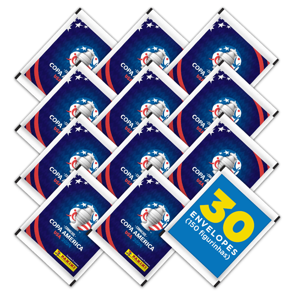 Conmebol Copa América 2024 - Contém 30 Envelopes (150 Figurinhas ...