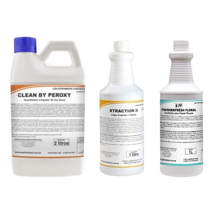 Kit Spartan Xtractionii 1l + Clean By Perox 2l e Floral 1l | Shopee Brasil