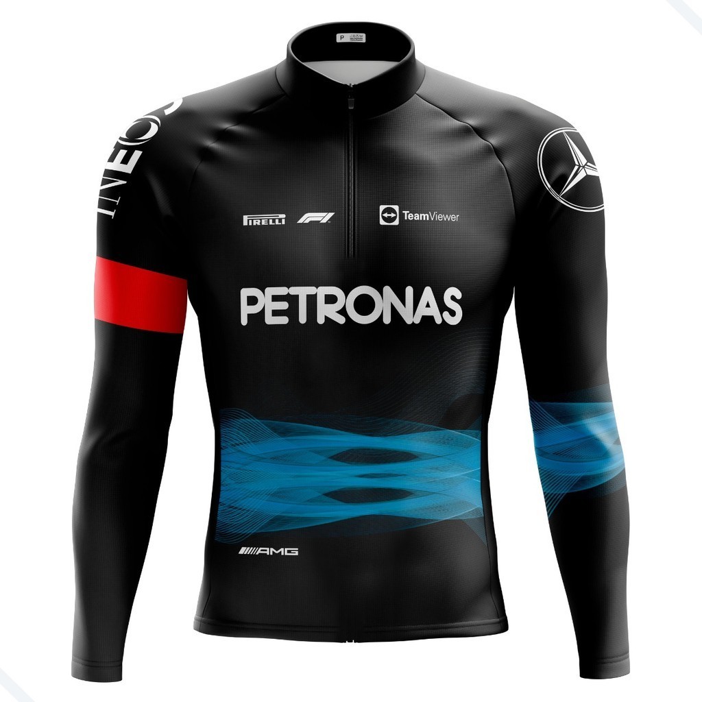 CAMISA CICLISMO ML PETRONAS MOD 728 | Shopee Brasil