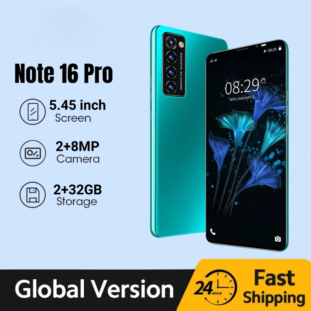 Nota 16 Smartphone Pro Android Móvel Google Play Store Dual SIM 12GB ...